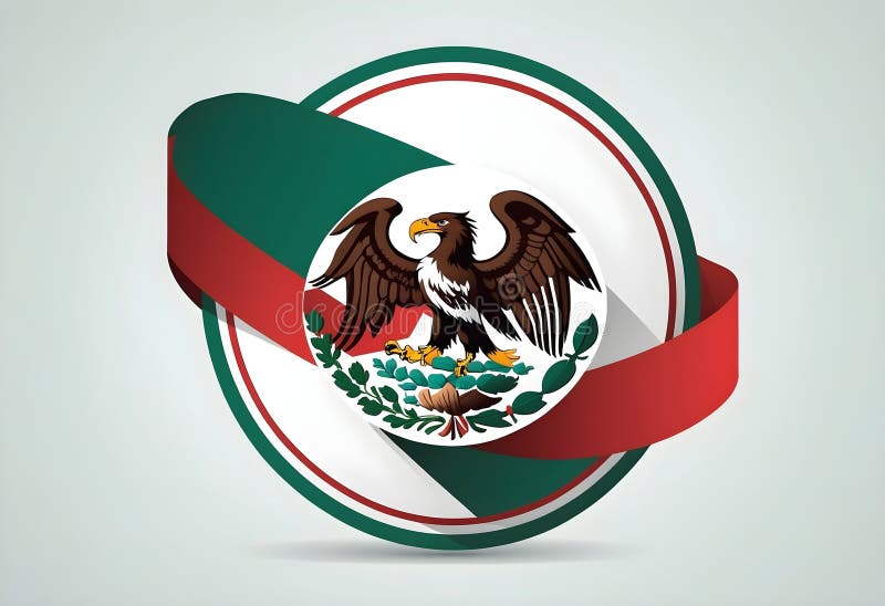 A Minimalist Vector Design of Mexican Flag with Circle and Wave ...