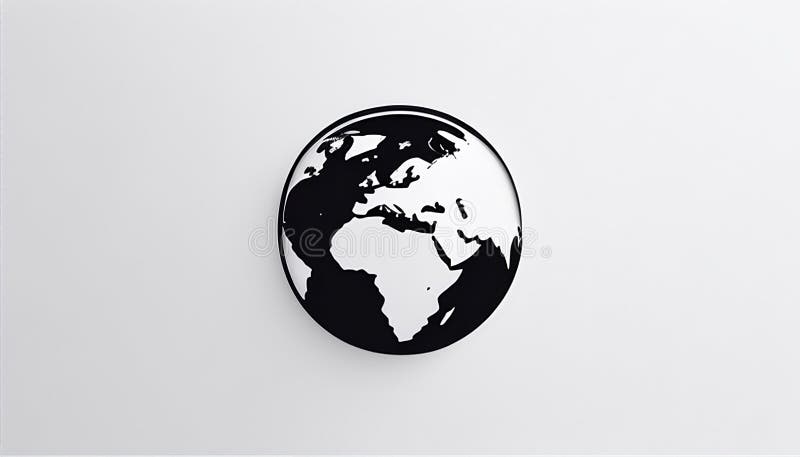 Earth Logo in Minimalistic Vector Style, Made with Generative AI Stock ...