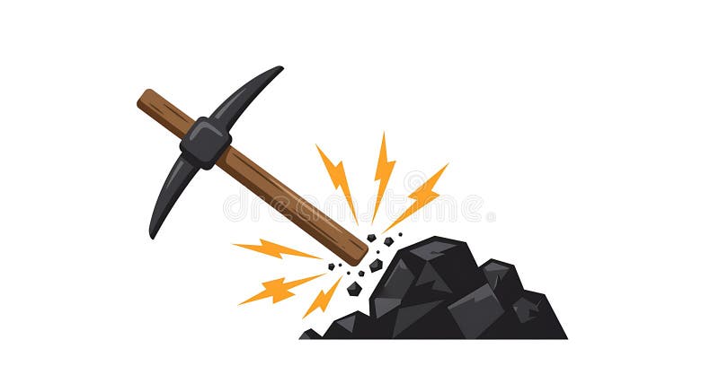 AI-Generated Mining Logo stock illustration. Illustration of attack ...