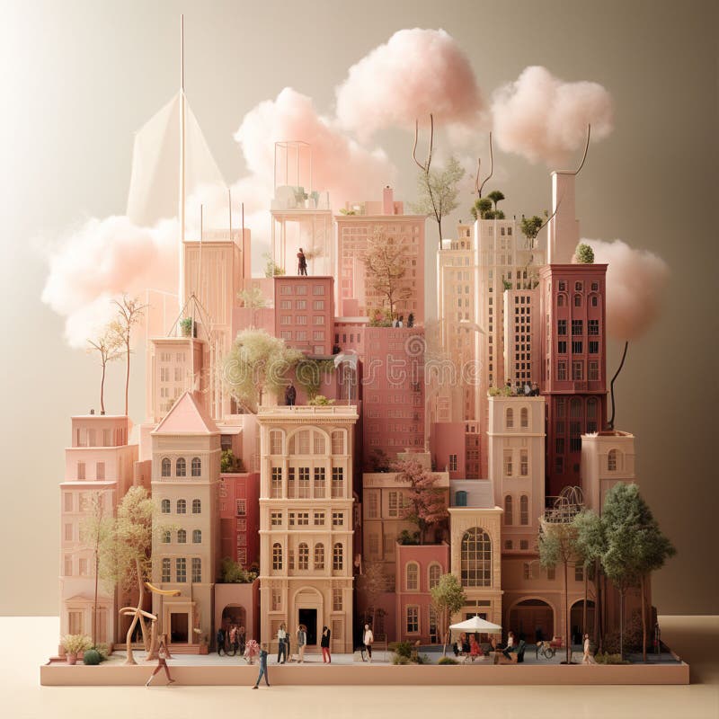 Doll Art Skyline Architecture Stock Illustration - Illustration of ...