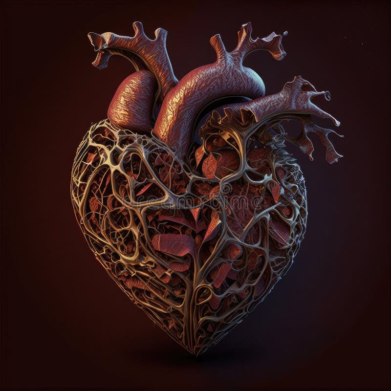 Ai Generated Model Human Heart Created Using Plastic Stock Illustration ...
