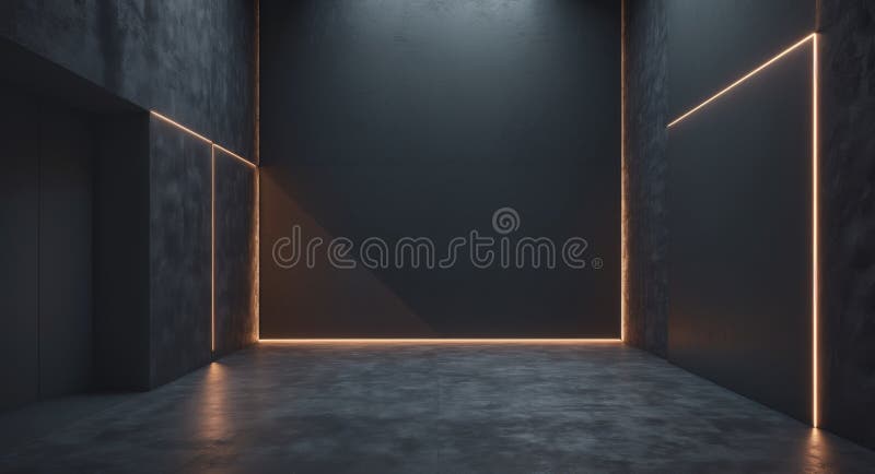 Modern Dark Presentation Space with Dramatic Lighting and Texture Stock ...