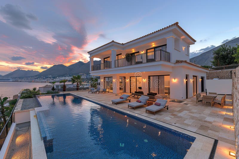 Modern Hillside Villa with Infinity Pool and Stunning Sunset Views ...