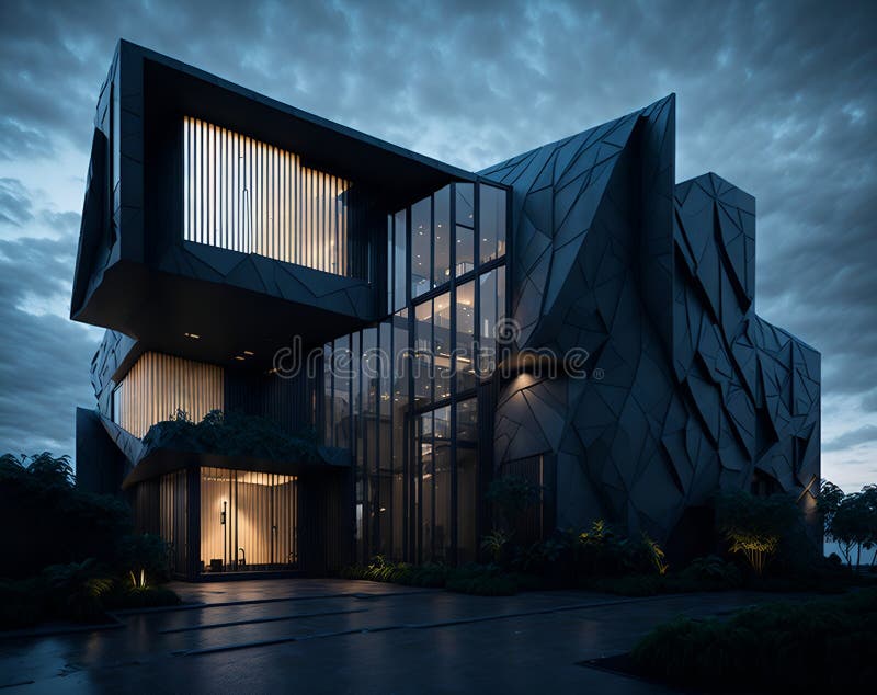 Ai Generated a Skyscraper with a Green Facade Covered in Lush ...