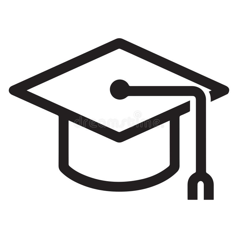 Simple Graduation Cap Icon in Vector Format Ideal for Educational ...
