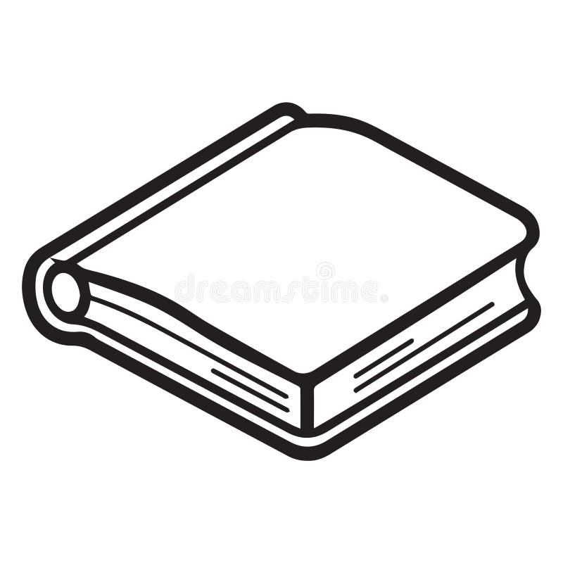 Black Outline Close Book, Journal, Textbook, Notebook Icon Vector for ...