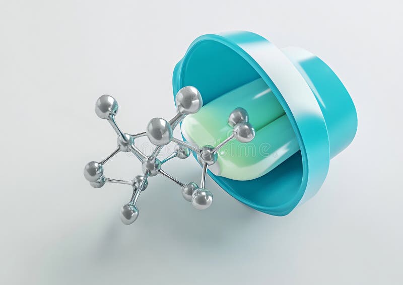 AI Generated, Molecular Structure Emerging from High Quality Image ...