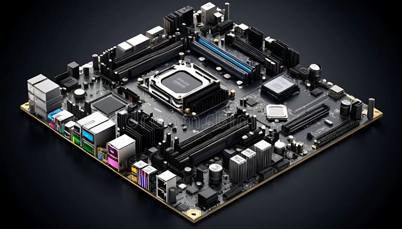 AI-Generated Motherboard Image Stock Illustration - Illustration of ...
