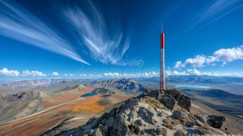 Majestic Panoramic View from Summit of Mount Khuiten, Mongolia Stock ...