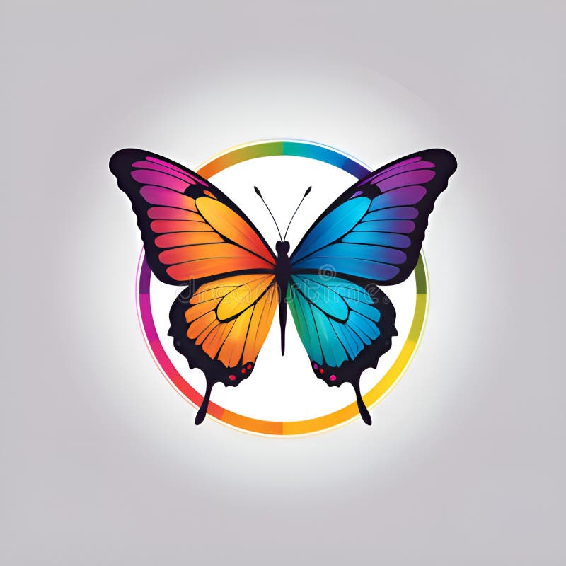 Butterfly As a Logo Design. Stock Illustration - Illustration of ...