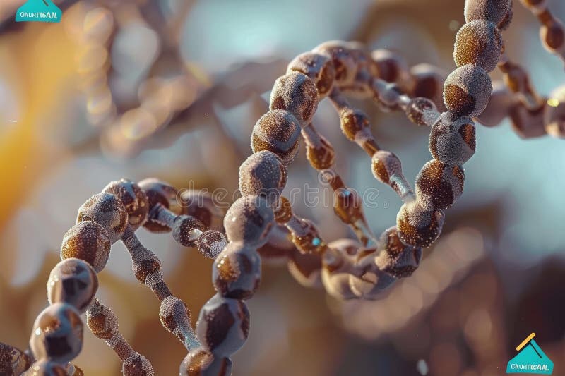 Naturalistic DNA Strands Intertwined with Organic Textures Emphasize ...