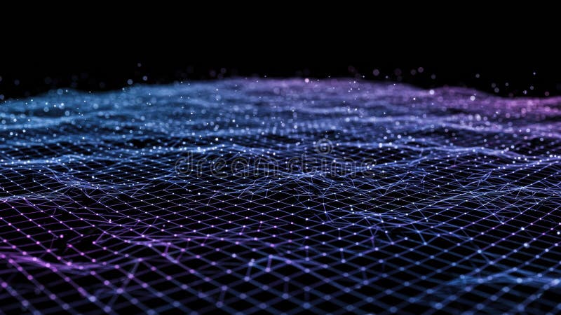 AI-Generated Network Landscape Stock Illustration - Illustration of ...