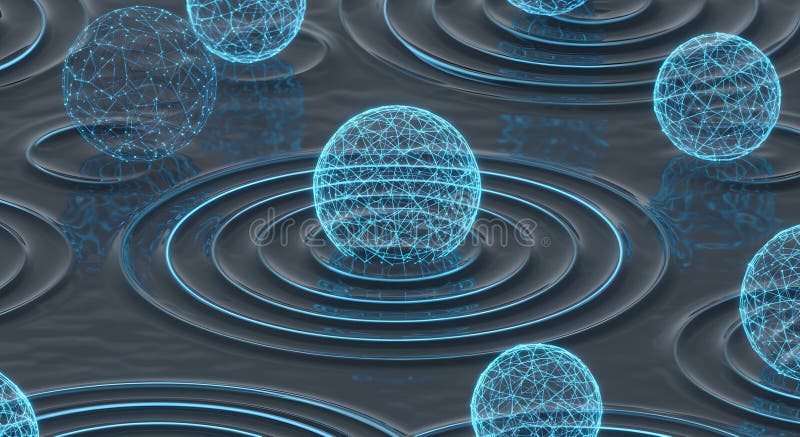 AI Generated Network Spheres Stock Image - Image of cyber, connection ...