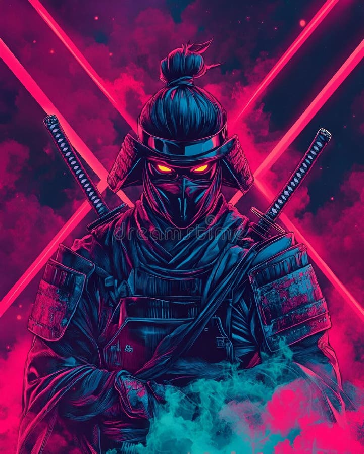 Ninja Sketch High Quality Hyper Realistic Illustrations Stock ...