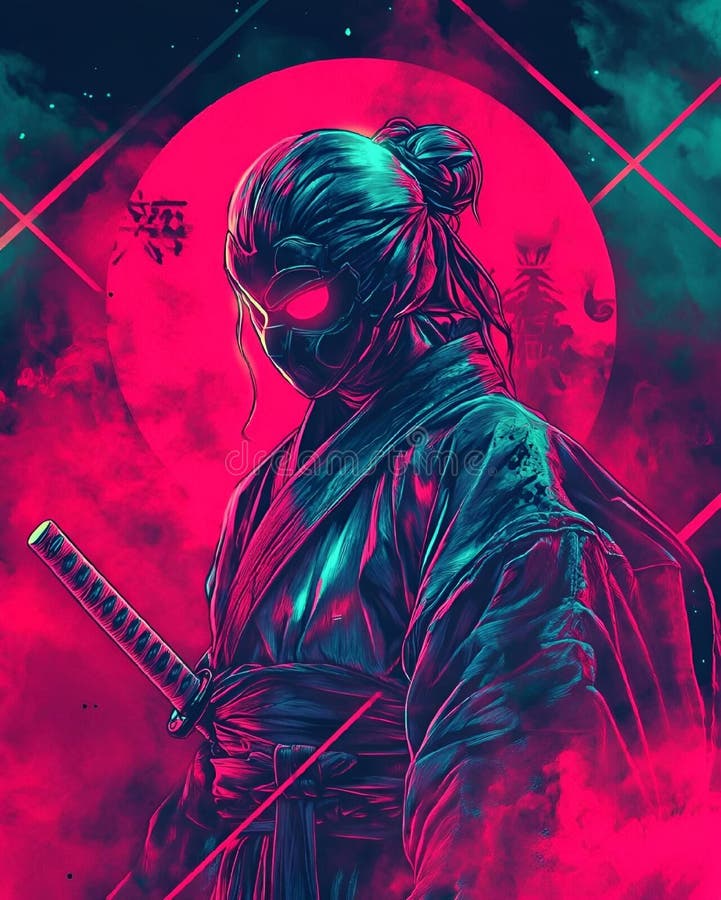 Ninja Sketch High Quality Hyper Realistic Illustrations Stock ...