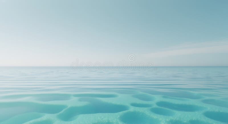 Ocean Mirror Effect Reflecting Earth Crystal Clear Waters Open Space ...