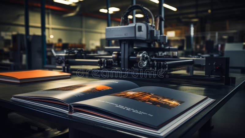 AI Generated. an Open Book with Bright Illustrations on the Table ...