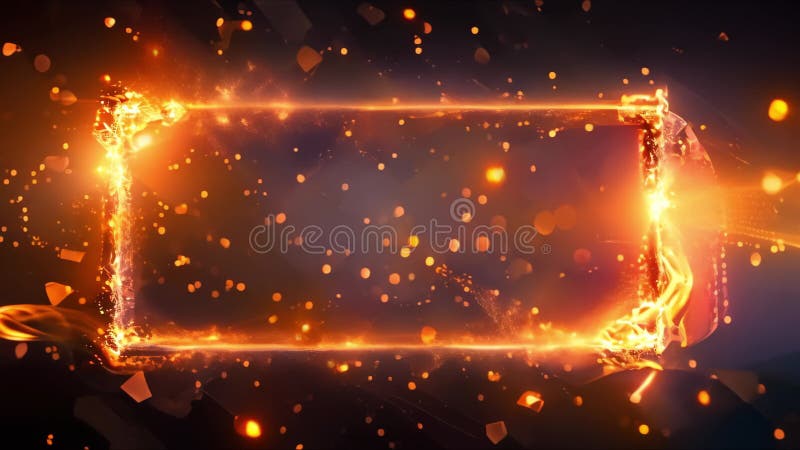 AI Generated Orange Rectangle Frame in the Middle of a Blur Background ...