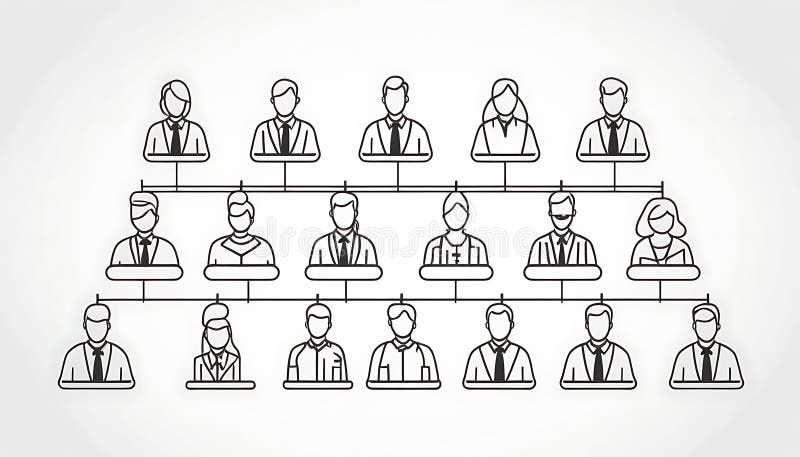 AI-Generated Organizational Chart Stock Illustration - Illustration of ...