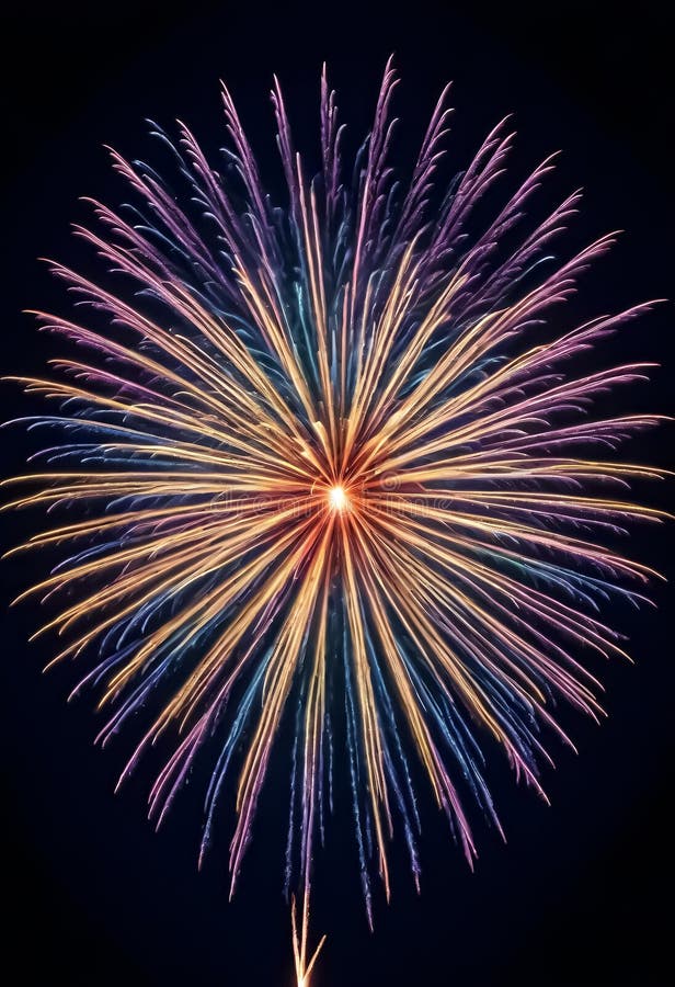 Overlay Fireworks in the Dark Night Sky Stock Illustration ...