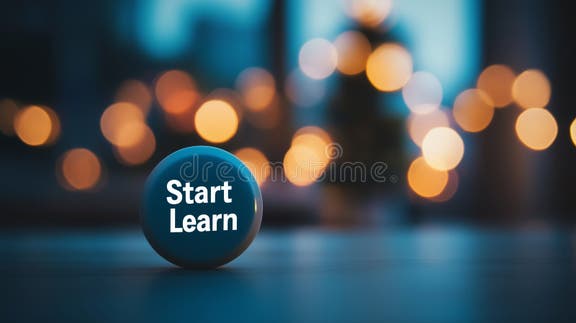 An Oversized Black Button Displays the Text "Start Learn" in a Clean ...