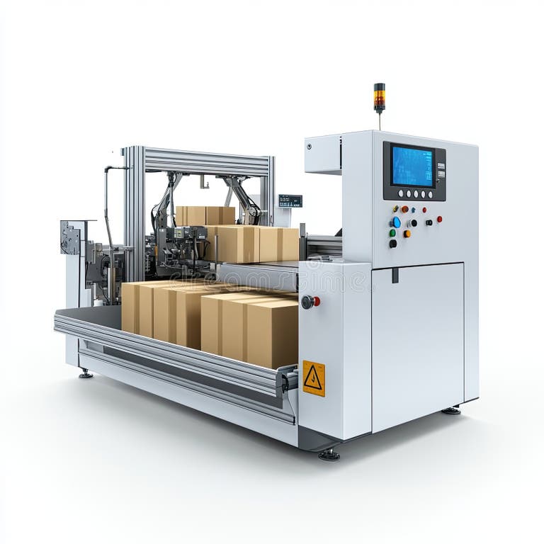 AI-Generated Packaging Machine Stock Illustration - Illustration of ...