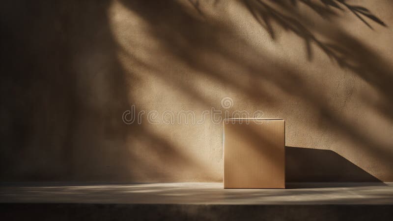 Ai Generated. Paper Box Stand Mock Up for Product Stock Illustration ...