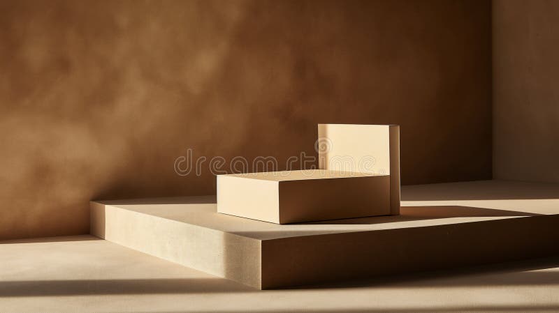 Ai Generated. Paper Box Stand Mock Up for Product Stock Illustration ...
