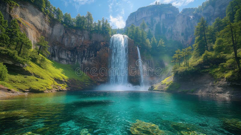 Paradise Falls USA Daytime. the Best View of Paradise Falls in the USA ...