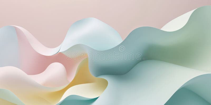 Pastel Colored Abstract Background with Fluid Melting Shapes Creating a ...
