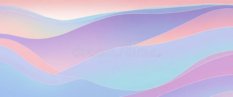 Pastel Holographic Abstract Gradient Texture with Soft Wavy Waves and ...