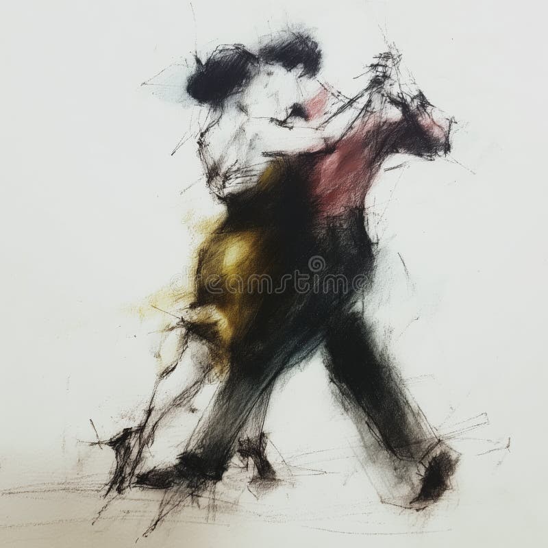 Tango dancers illustration stock vector. Illustration of couple - 104959130