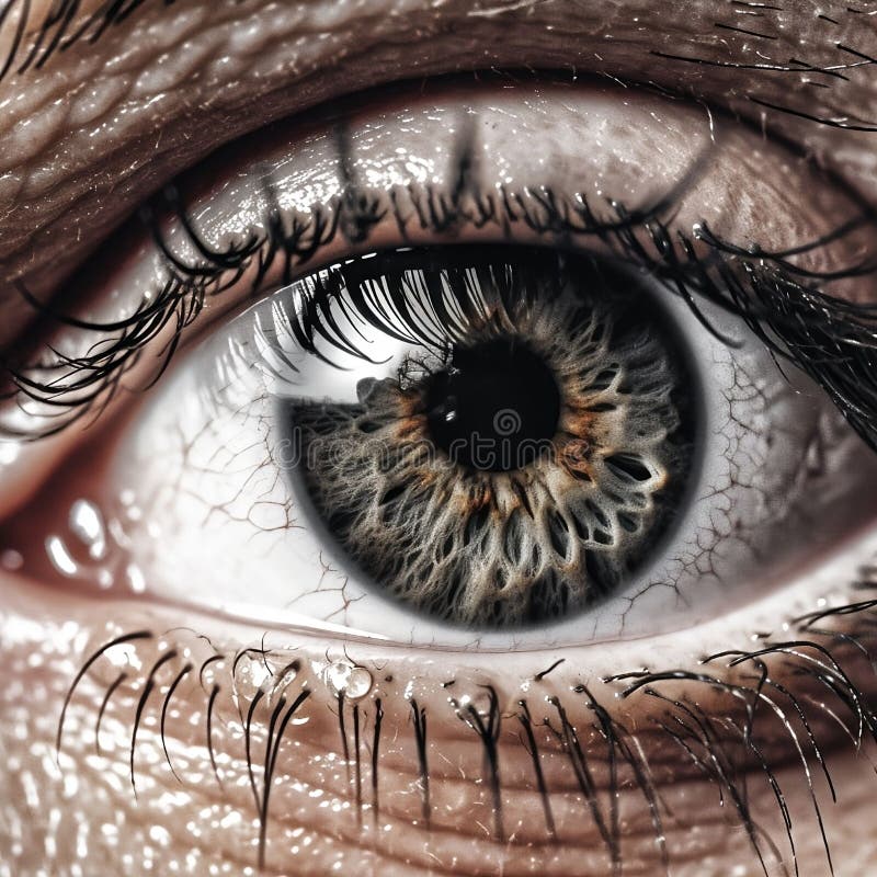 AI generated person eye stock illustration. Illustration of captivating ...