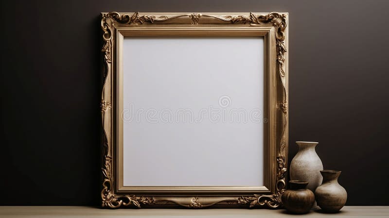 AI Generated Photo Frame with Copyspace Stock Illustration ...