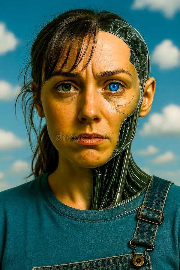 Cyborg Humanity Reimagined- AI Generated Images Stock Illustration ...