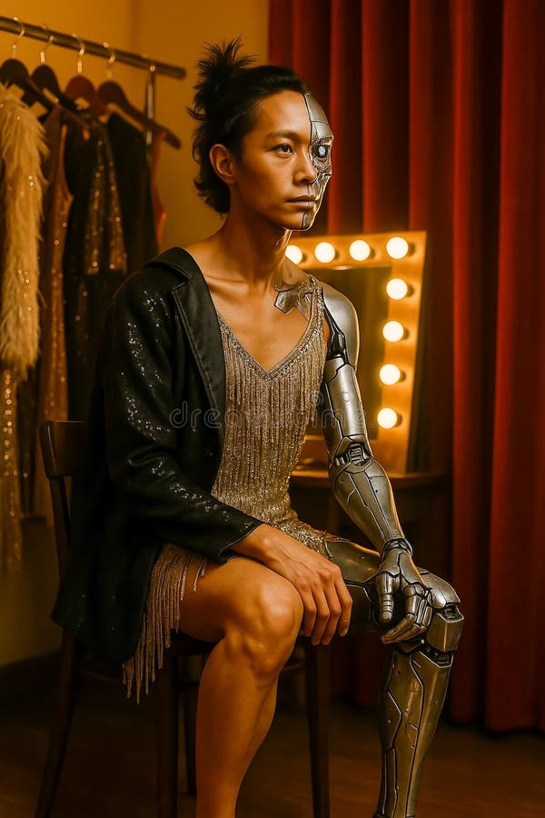 Cyborg Humanity Reimagined- AI Generated Images Stock Illustration ...