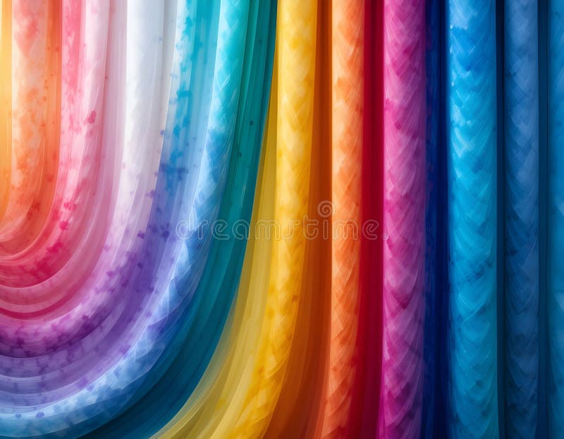 Rainbow Flowing Curves Photography for Abstract Art Marketing Design ...