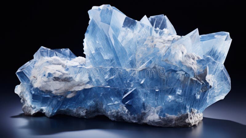 A Raw and Unprocessed Chunk of Celestite, Displaying Its Delicate Blue ...