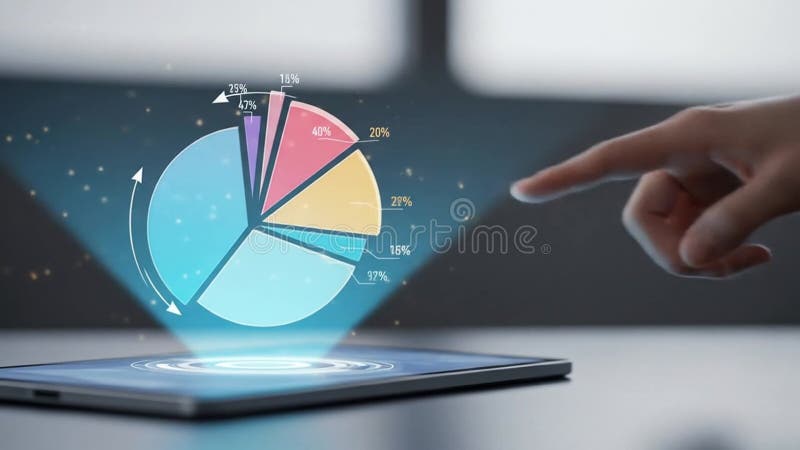 AI-Generated Pie Chart Visualization Stock Footage - Video of financial ...