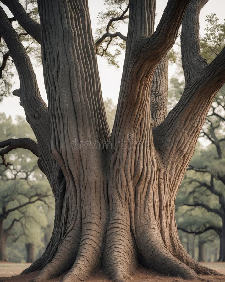 Pin Oak a Strong Tree with Deep Furrowed Bark and a Distinctive Stock ...