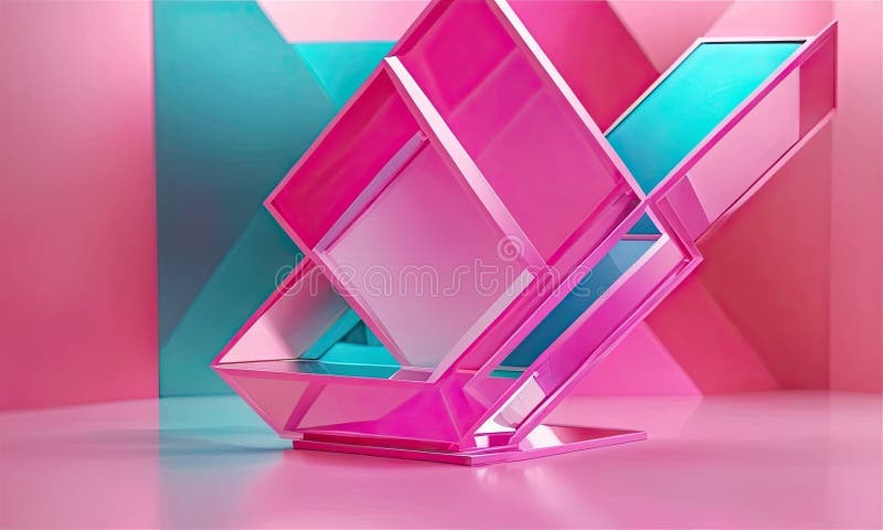 A Pink and Blue Object is Sitting on a Pink and Blue Surface. Stock ...