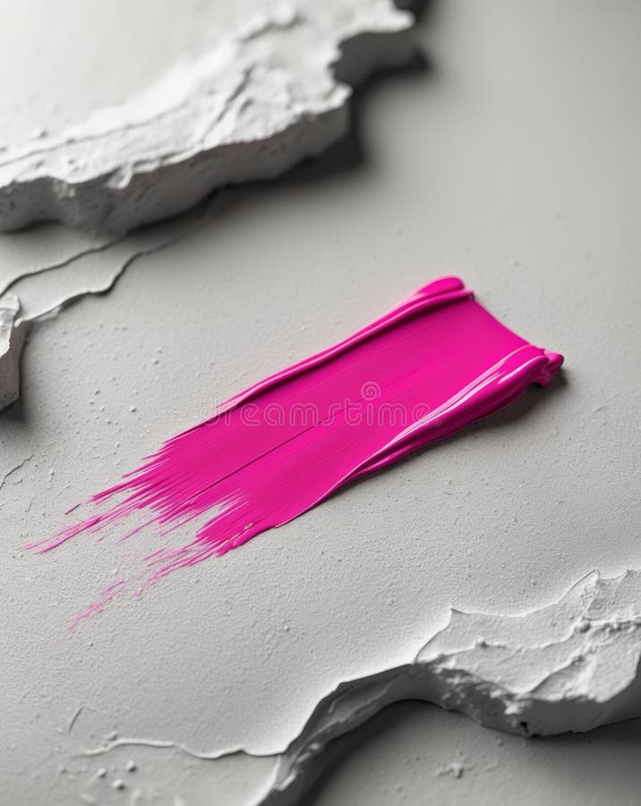 Pink Brush Stroke with a Textured Surface Stock Image - Image of ...