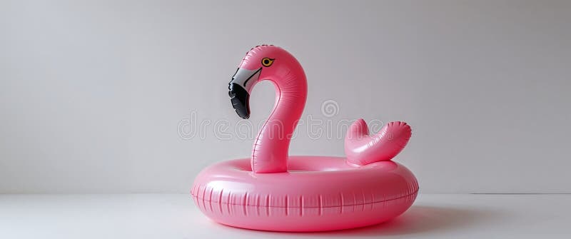 Pink Flamingo Pool Float Inflatable Summer Fun. Stock Image - Image of ...