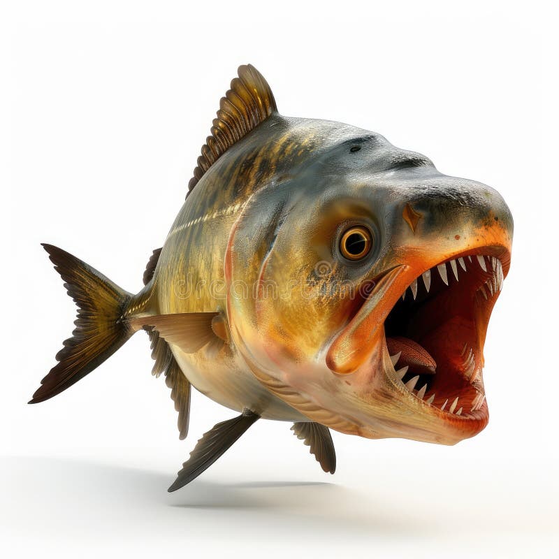 AI-Generated Piranha: 3D Render Stock Illustration - Illustration of ...