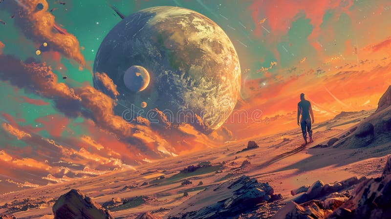 AI-Generated Planetary Art stock illustration. Illustration of cosmic ...