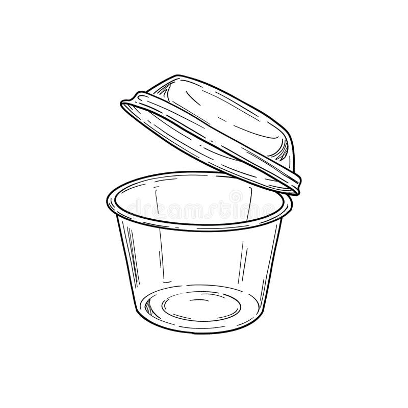 AI-Generated Plastic Cup with Lid Stock Illustration - Illustration of ...