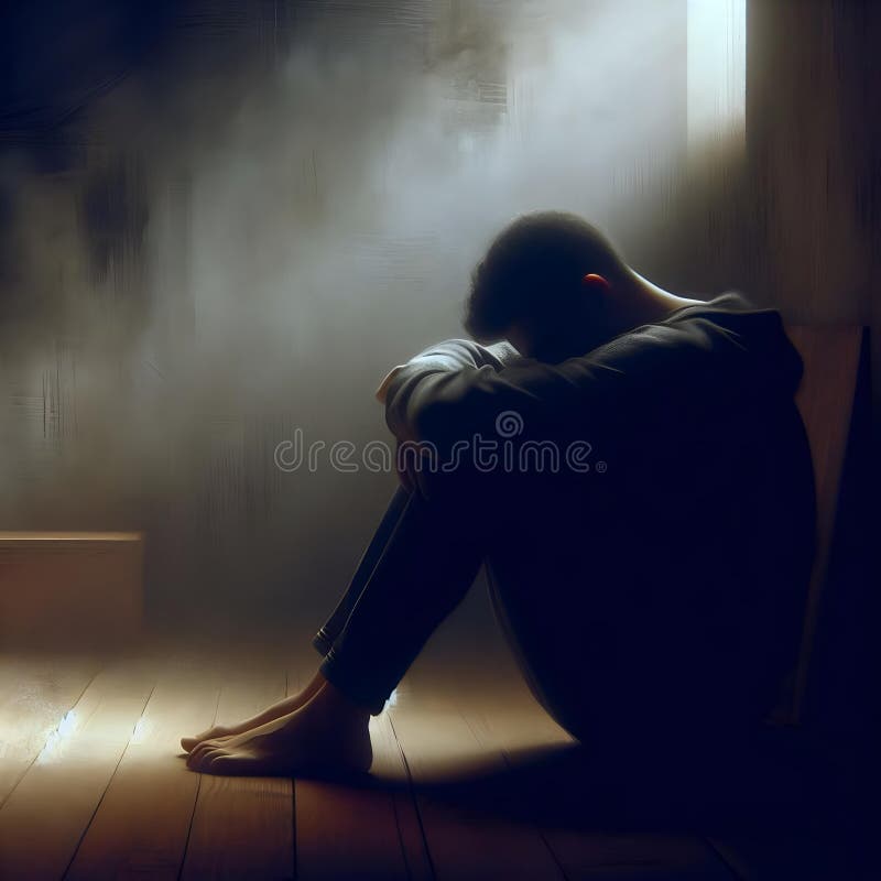 Portrait of a Alone Depressed Man Stock Photo - Image of expression ...