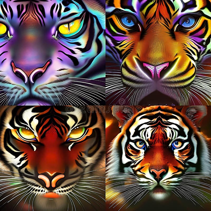 Psychedelicr Tiger Stock Illustrations – 4 Psychedelicr Tiger Stock ...
