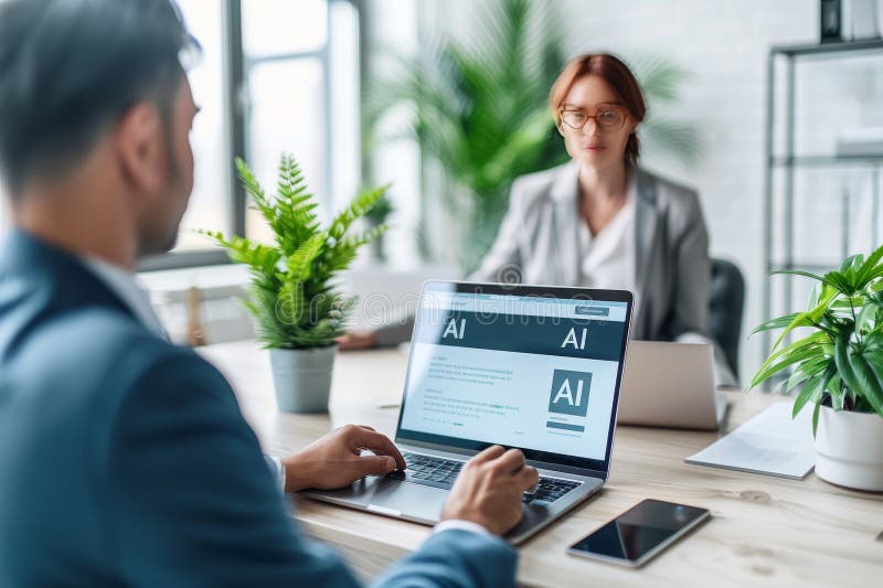 AI Powered Business Meeting with Digital Interfaces and Advanced ...