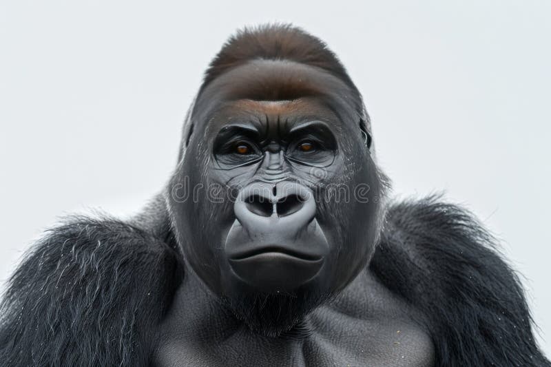 Powerful Gorilla with Intense Stare, Dark Fur and Strong Build, Set ... Powerful Gorilla with Intense Stare, Dark Fur and Strong Build, Set ...